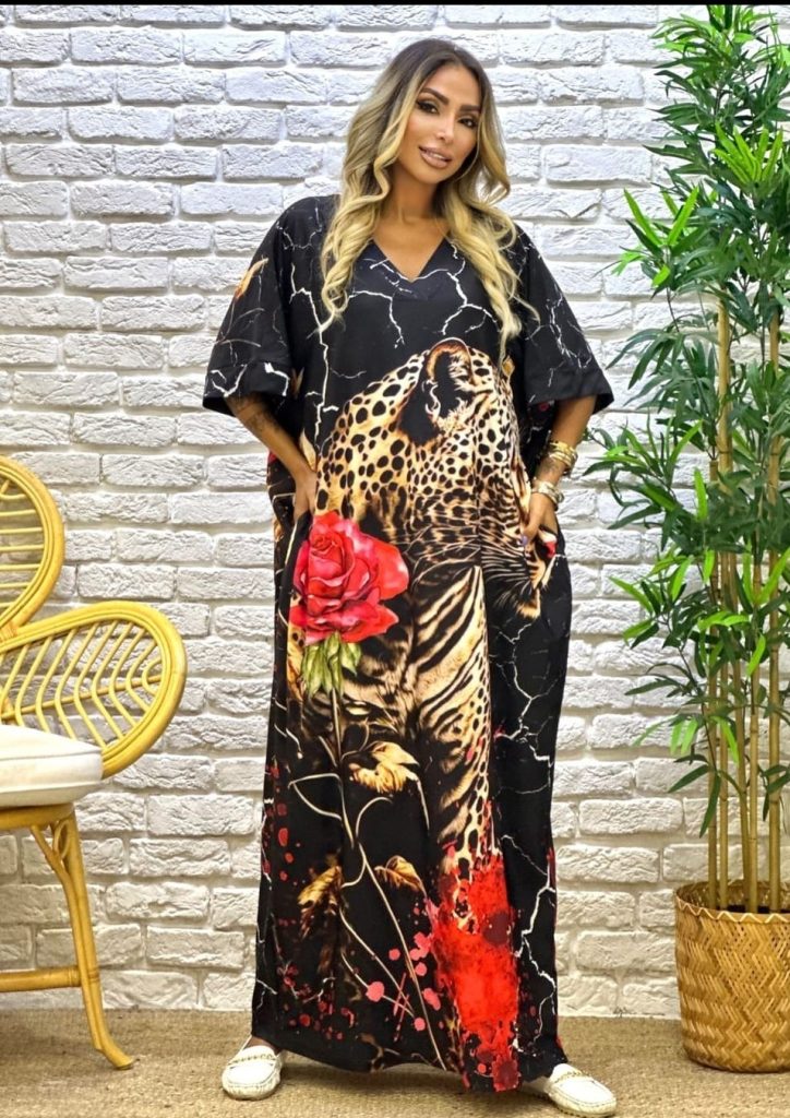 Duga haljina leopard print plus size - Lavica